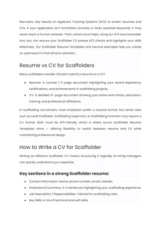 Scaffolder Resume Examples & Writing Guide for 2025 | PDF