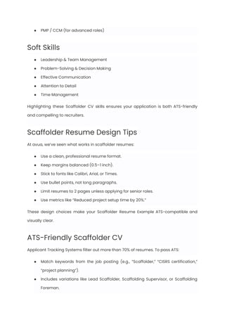 Scaffolder Resume Examples & Writing Guide for 2025 | PDF