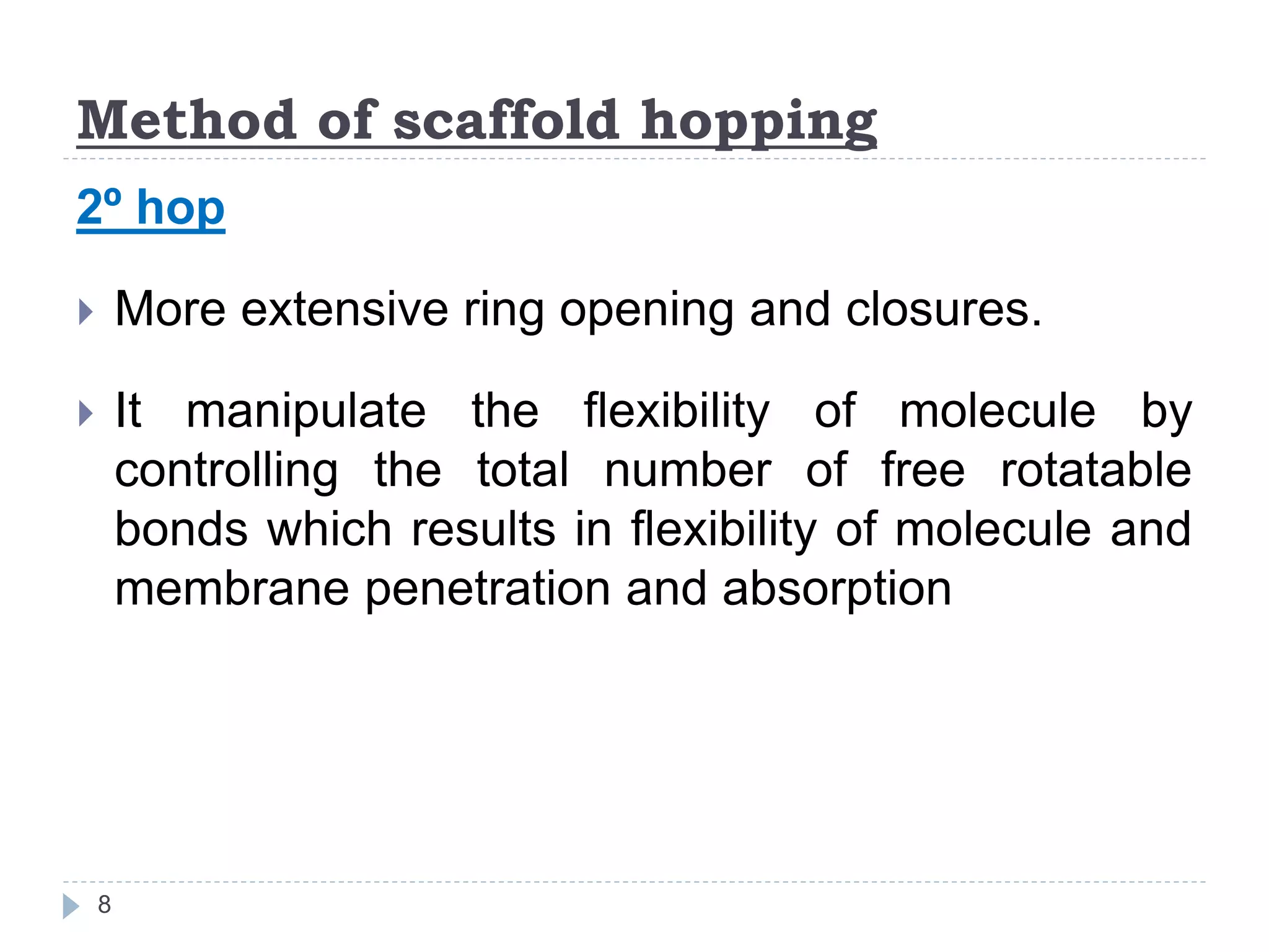 Scaffold hopping in drug development ppt | PPTX