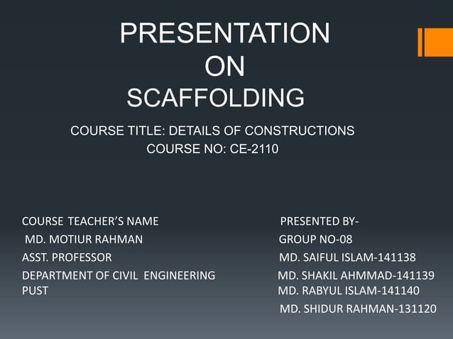 Scaffolding | PPTX