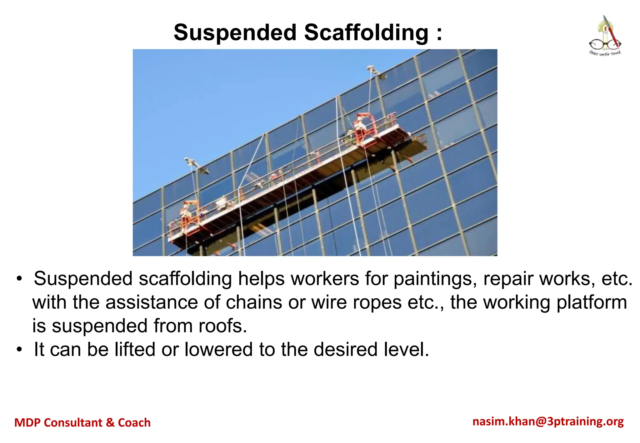 Scaffolding safety procedures and its types | PPT