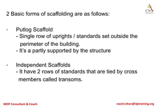 Scaffolding safety procedures and its types | PPT
