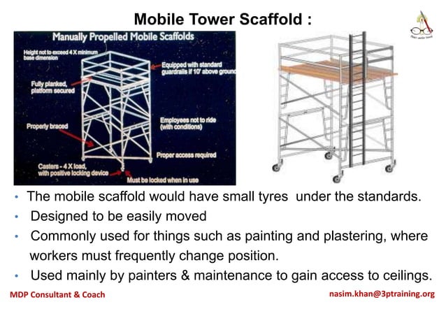 Scaffolding safety procedures and its types | PPT
