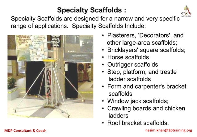 Scaffolding safety procedures and its types | PPT