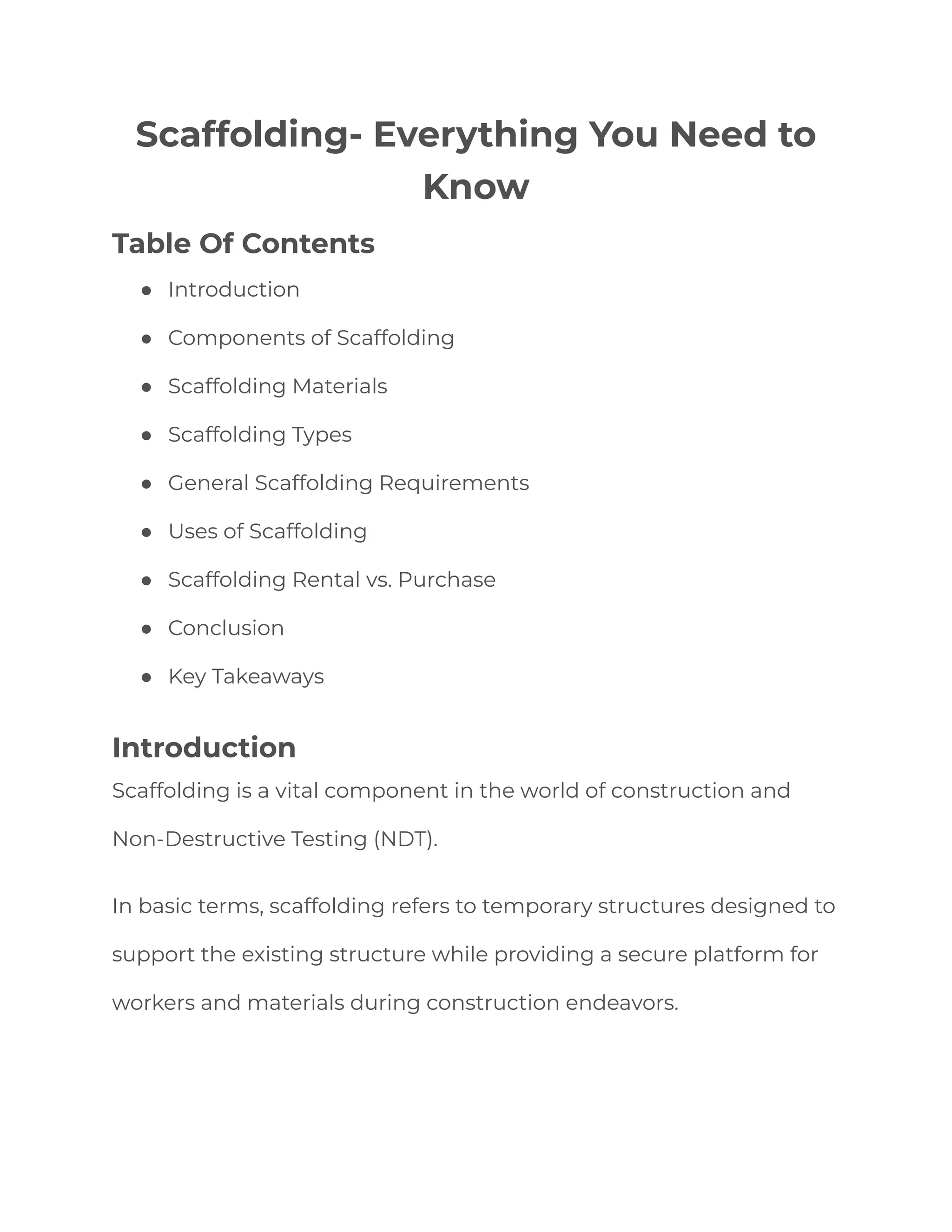 Scaffolding- Everything You Need to Know | PDF