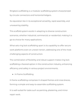 Scaffolding- Everything You Need to Know | PDF