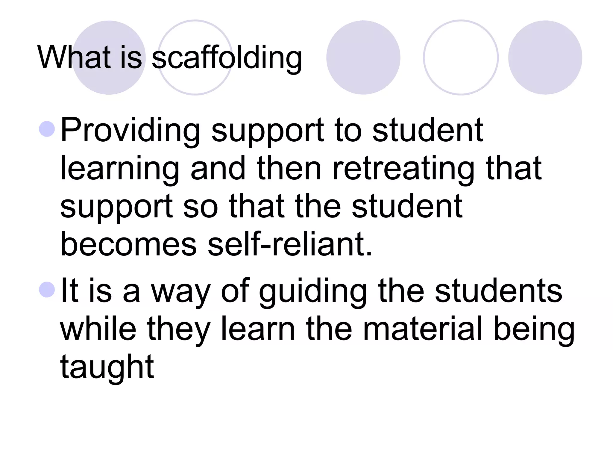Scaffolding Power Point | PPT