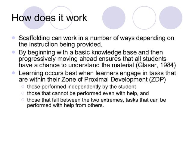 Scaffolding Power Point | PPT | Homework and Study | Education