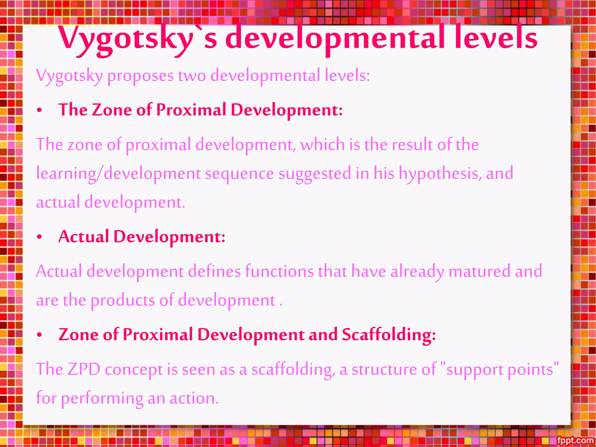 Scaffolding And Zone Of Proximal Development Ppt