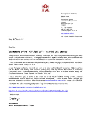 Scaffolding Event Letter | PDF
