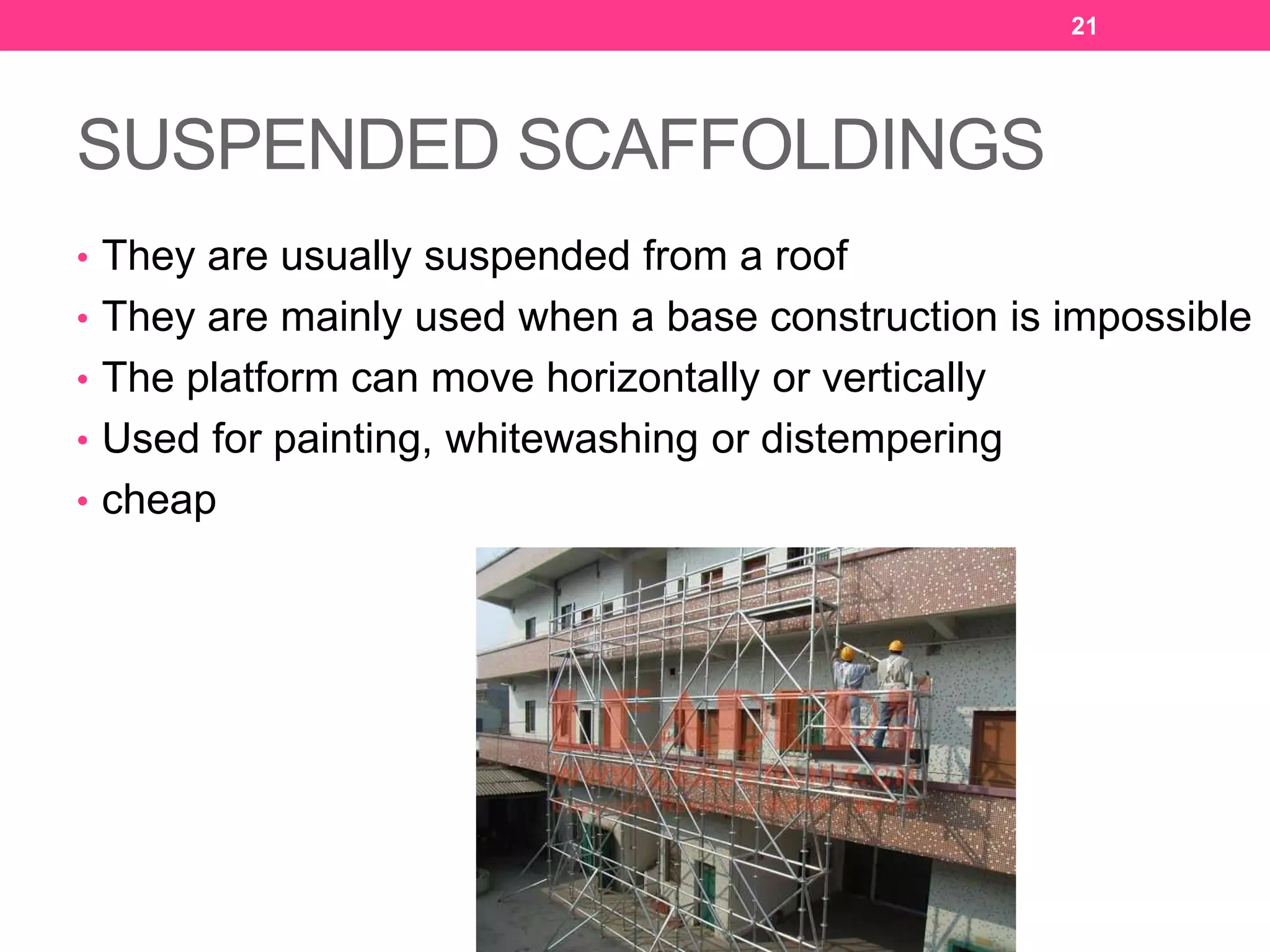 Scaffolding and formwork ppt | PPTX