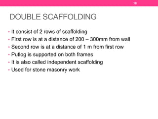 Scaffolding and formwork ppt | PPTX
