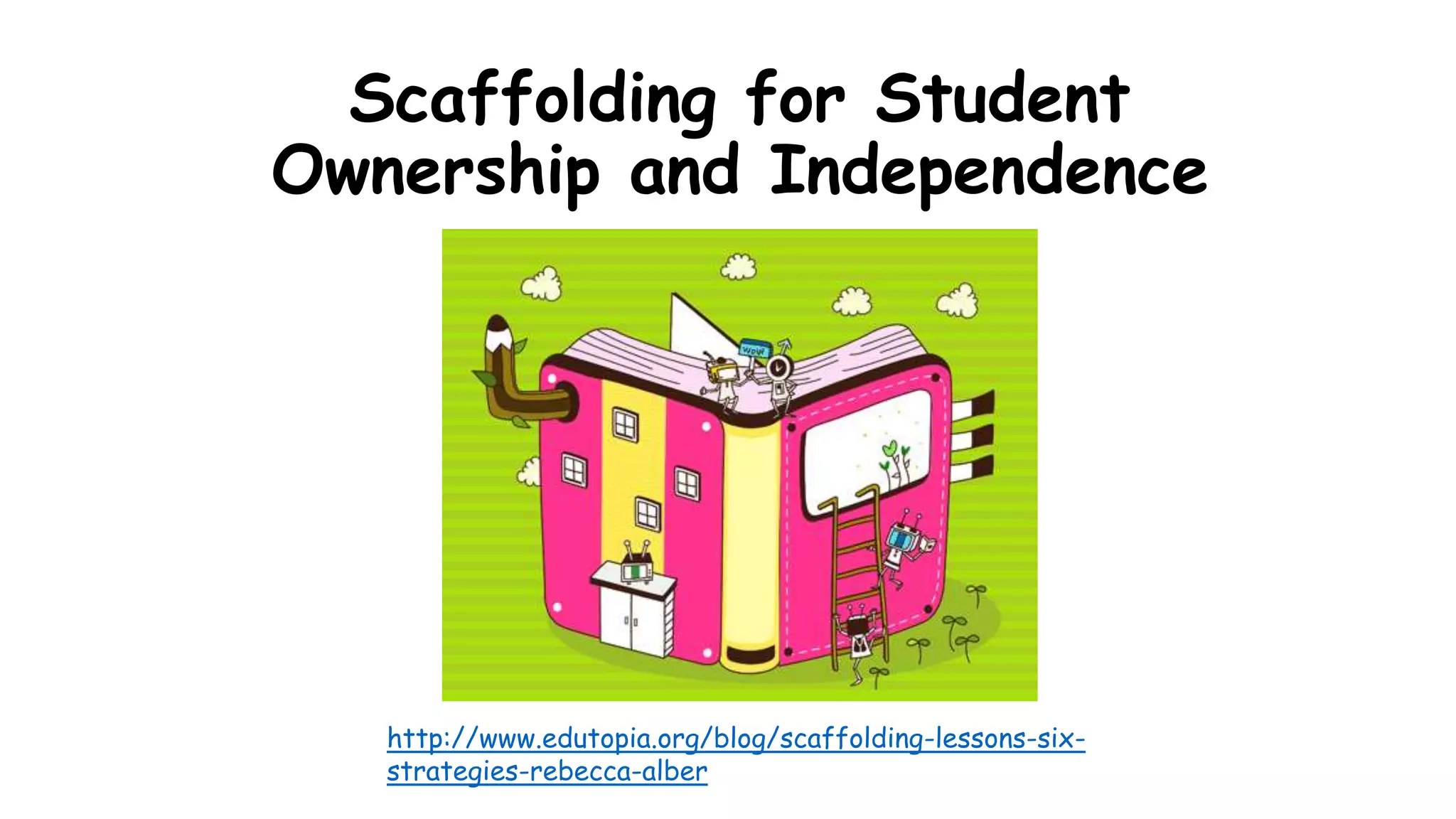 Scaffolding for student ownership and independence pbl | PPSX