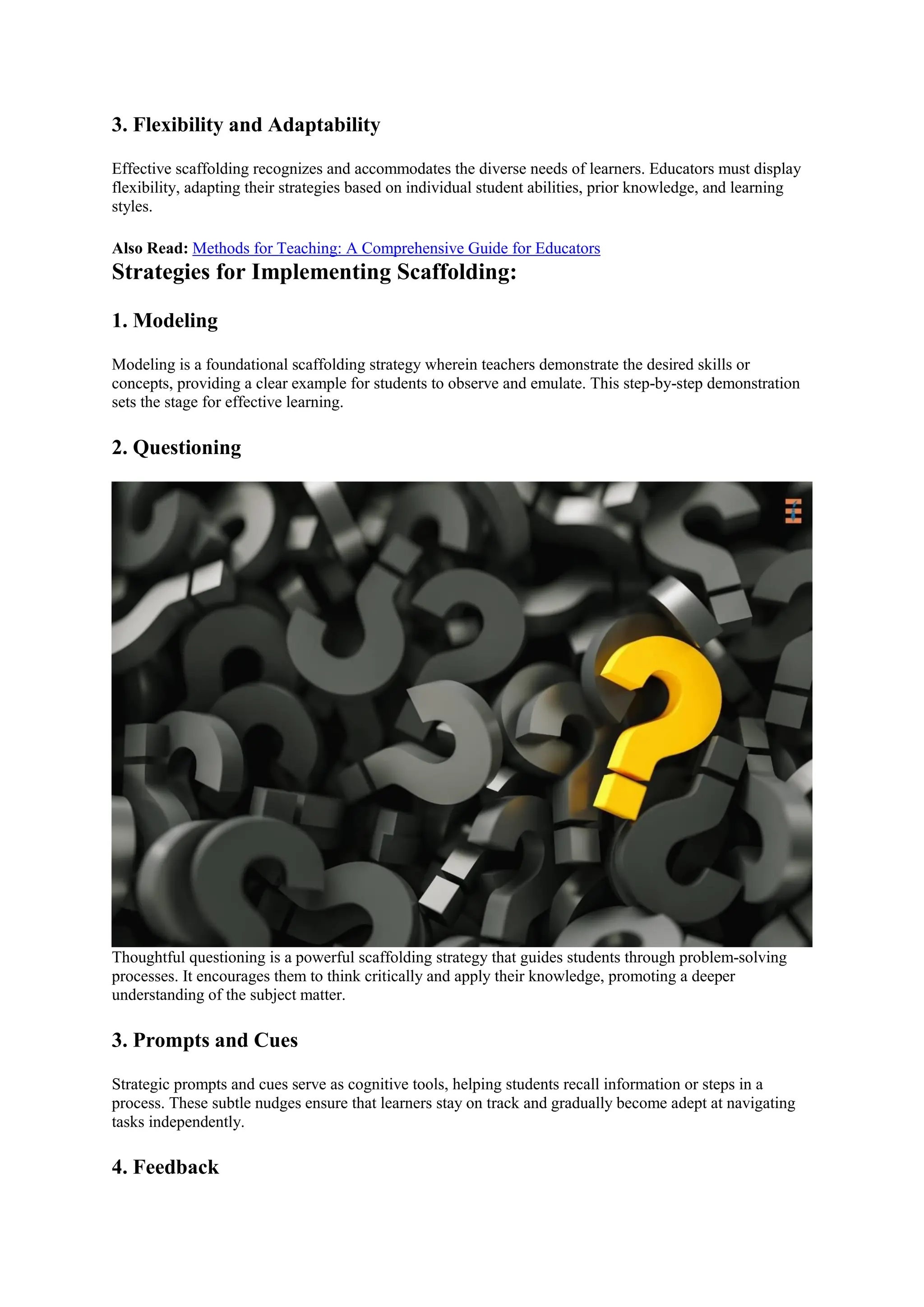 Scaffolding In Education: Meaning, Definition, Strategies, Principles ...