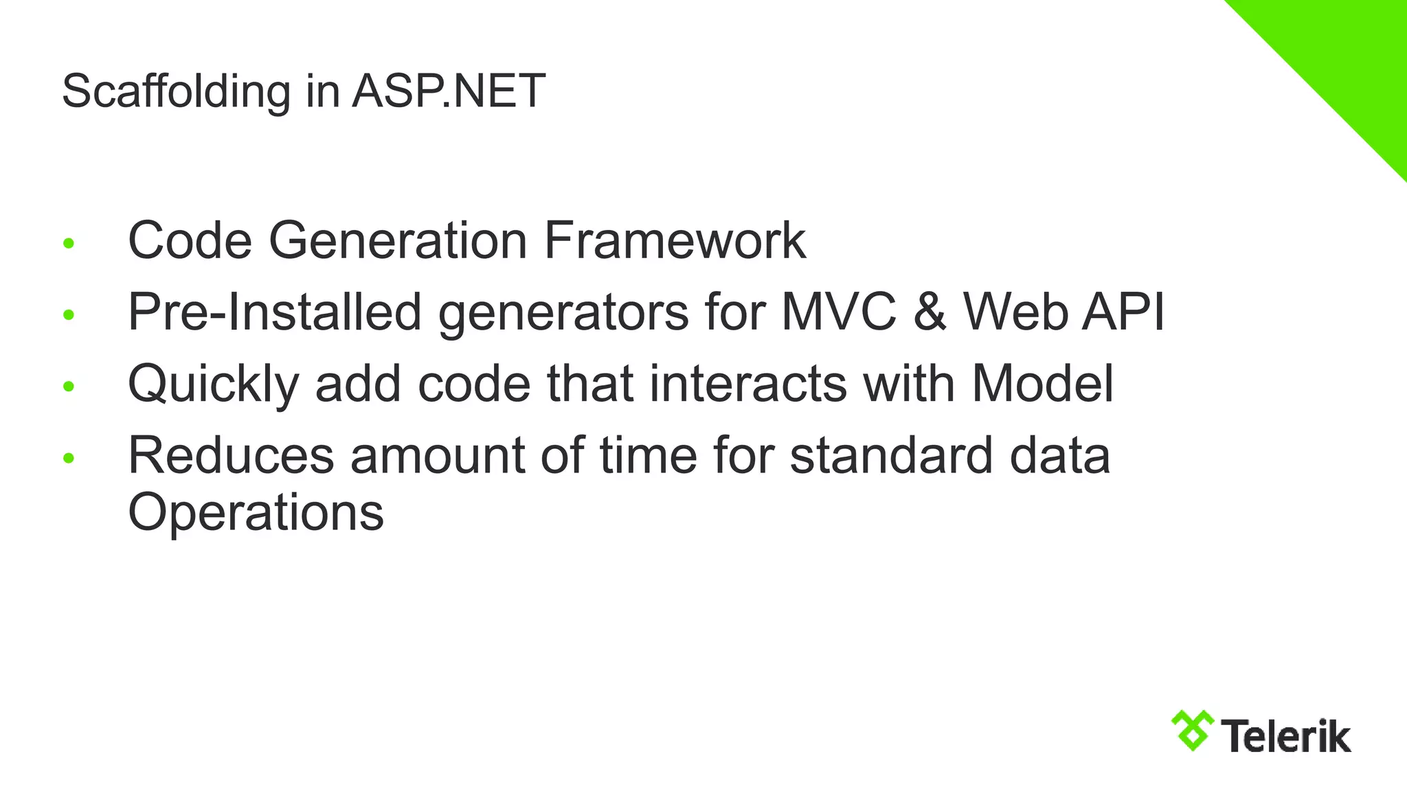 Scaffolding in One Asp.Net
