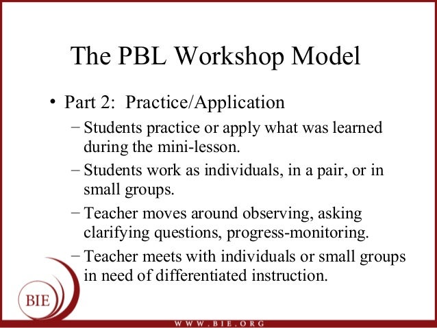 Scaffolding Instruction Using The Workshop Model In Pbl