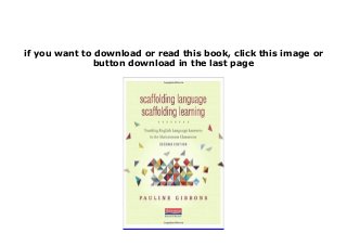 textbook_$ library Scaffolding Language Scaffolding Learning Second Edition Teaching English ...