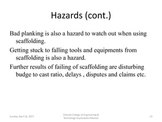 Scaffolding presentation, Hazards and their Solutions by Engineer ...