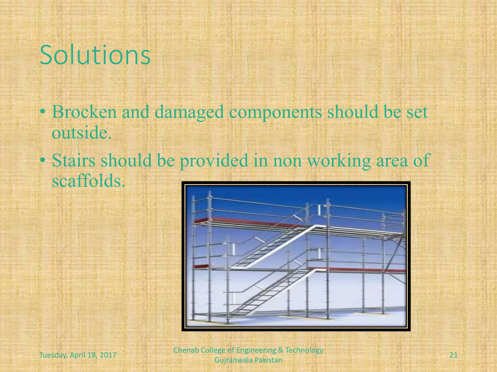 Scaffolding & Its Hazards (Civil Engineering) | PPTX