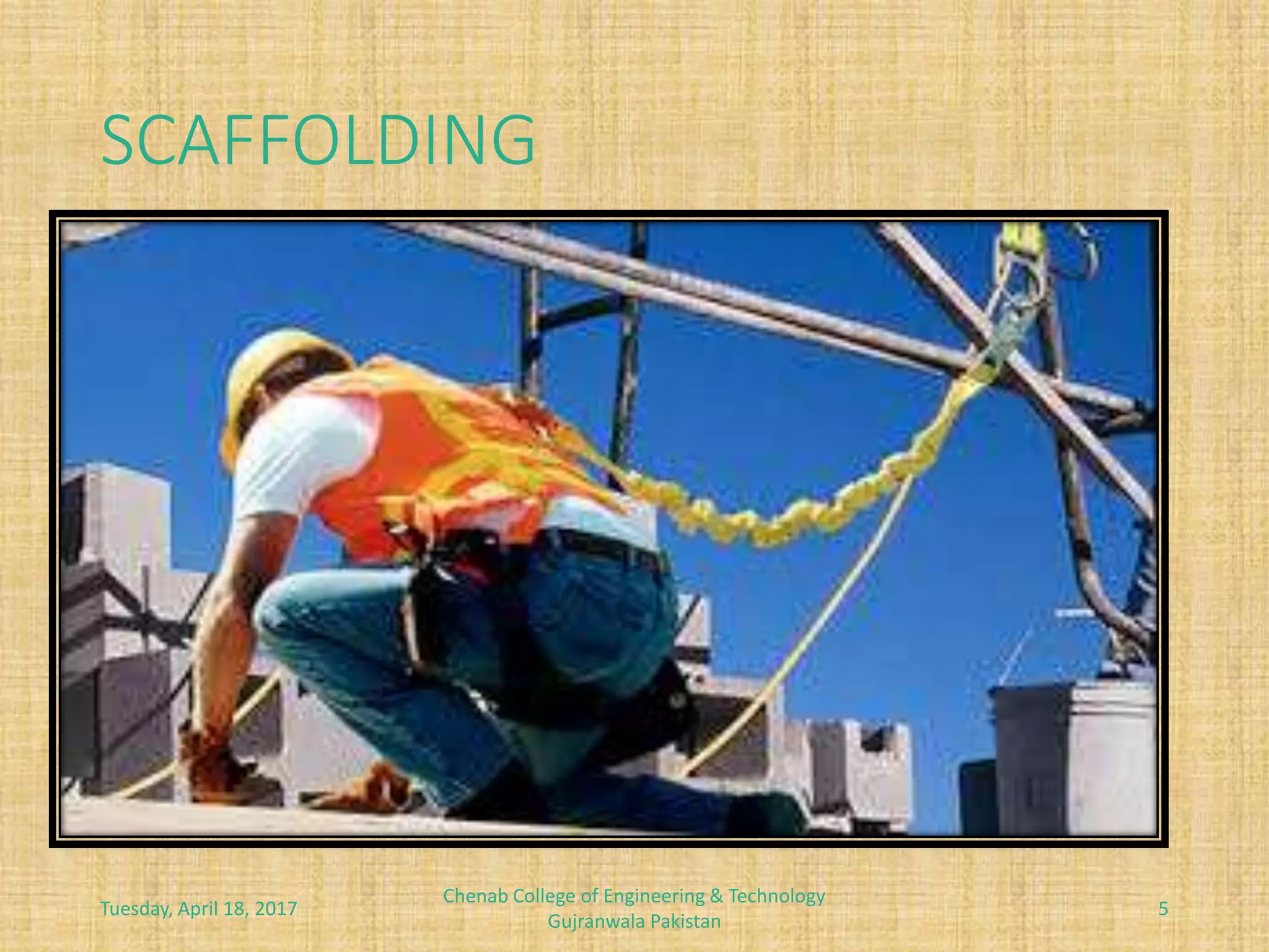 Scaffolding & Its Hazards (Civil Engineering) | PPTX