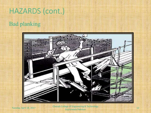 Scaffolding & Its Hazards (Civil Engineering) | PPTX