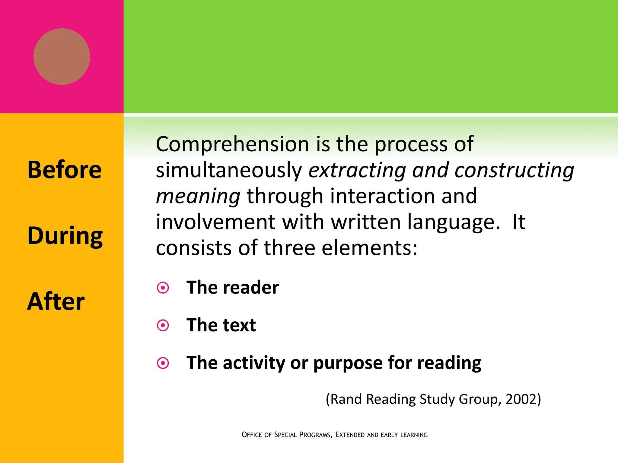 Scaffolding Reading Comprehension ENG101A.ppt