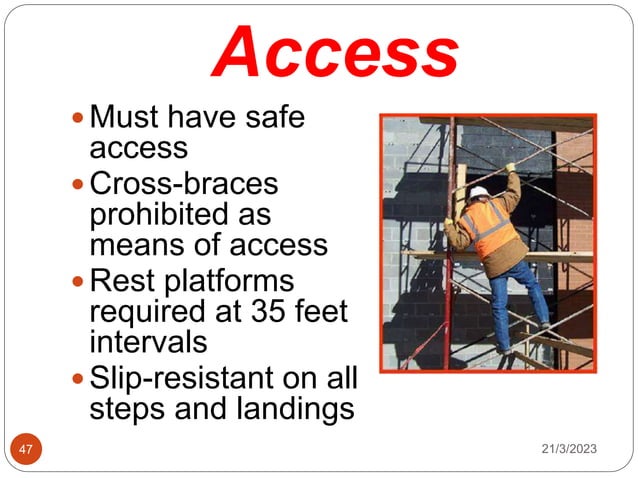 SCAFFOLDING SAFETY.ppt | Free Download