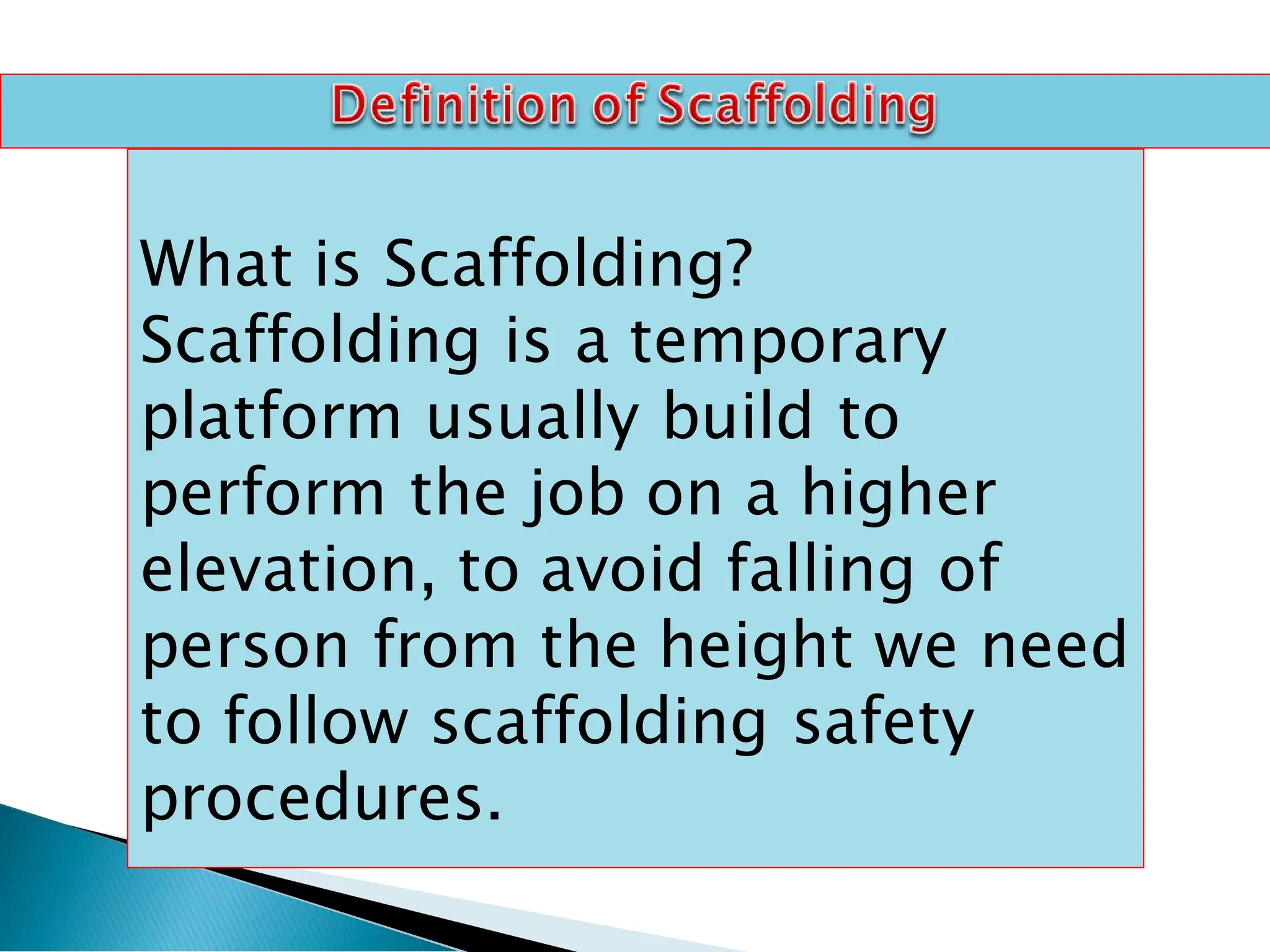 Scaffolding Safety at construction area. | PDF