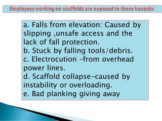 Scaffolding Safety at construction area. | PDF | Climbing | Extreme Sports