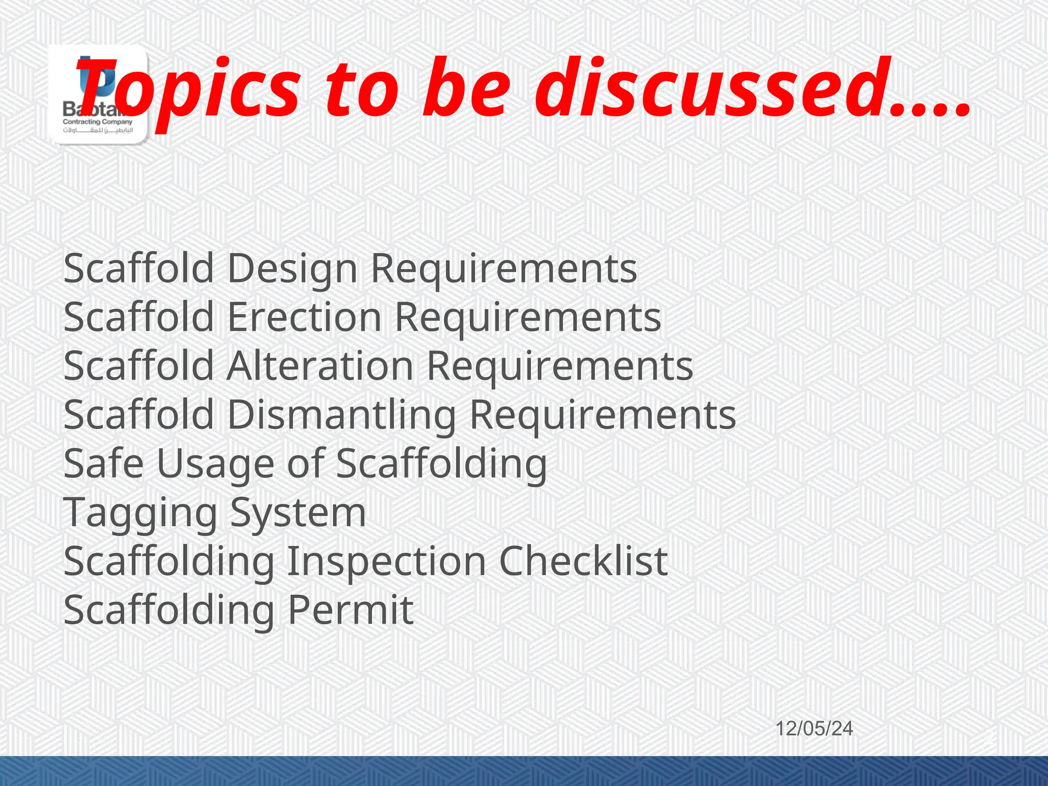 SCAFFOLDING SAFETY TRAINING PPT FOR EMPLOYEES | PPT
