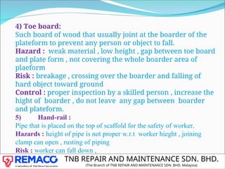 Scaffolding Safety and Sacffolding Parts and Inspection | PPT