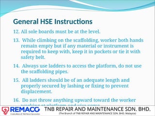 Scaffolding Safety and Sacffolding Parts and Inspection | PPT