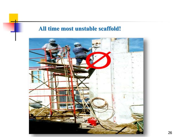 Scaffolding safety training.ppt | Injuries | Diseases and Conditions