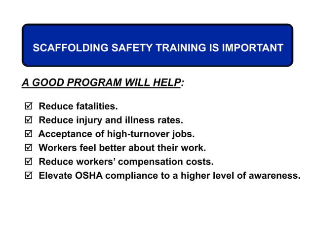 Scaffolding Safety Training.ppt For scaffolders | PPT