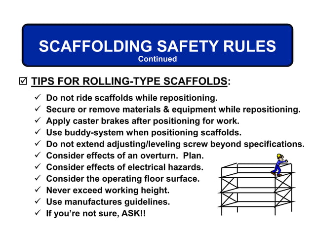 Scaffolding Safety Training.ppt For scaffolders | PPT