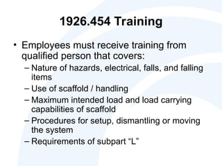 scaffolding training scaffolding erection and dismantling training.ppt
