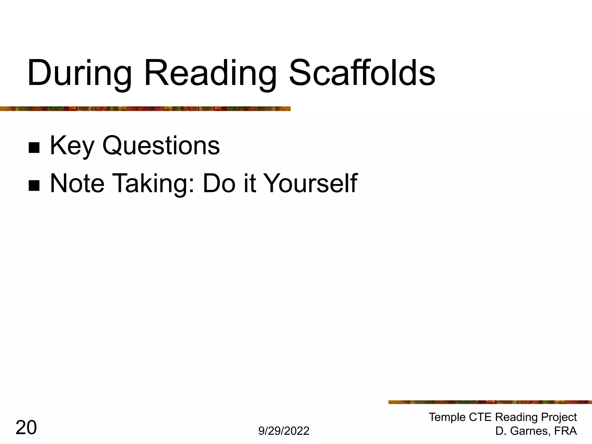 Scaffolding Workshop Powerpoint 0 1 Ppt