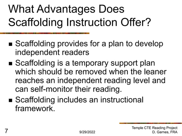 Scaffolding Workshop Powerpoint 0 1 Ppt