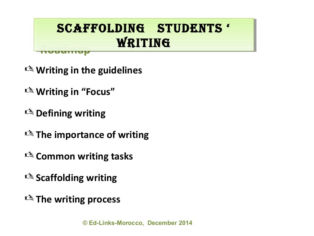 Scaffolding Students Writing