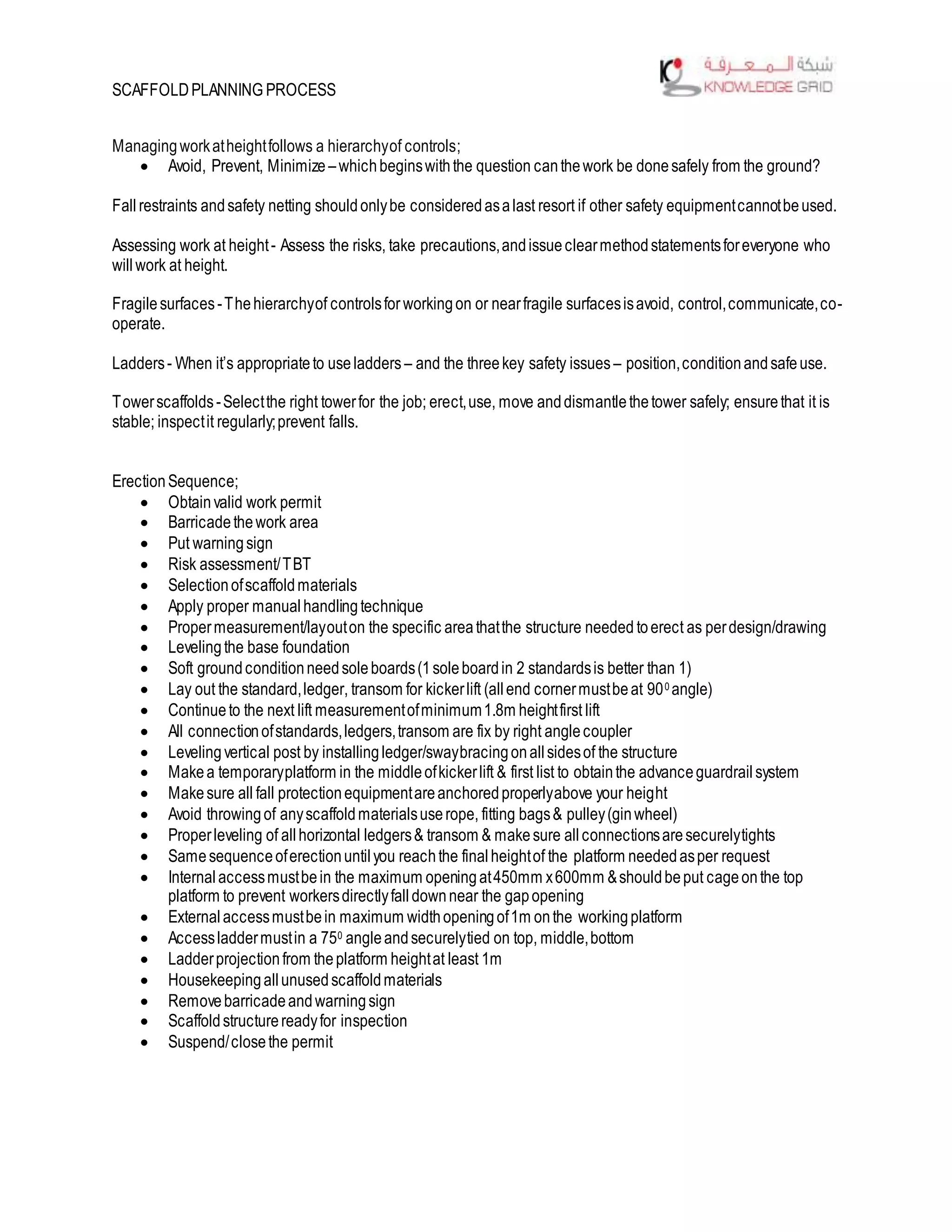 Scaffolding planning process | DOCX