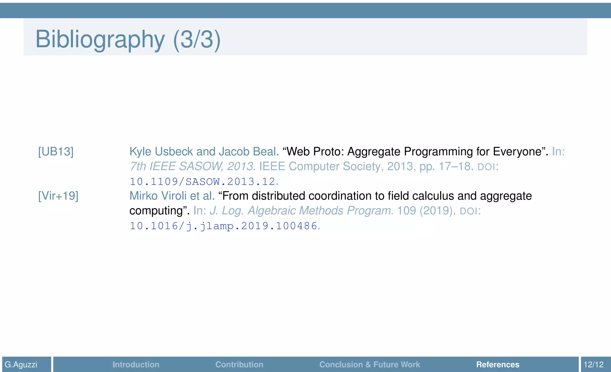 ScaFi-Web, A Web-Based application for Field-based Coordination | PPT