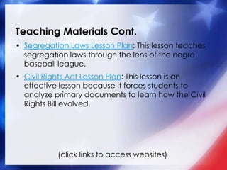 Civi Rights Movement Unit | PPTX | Education