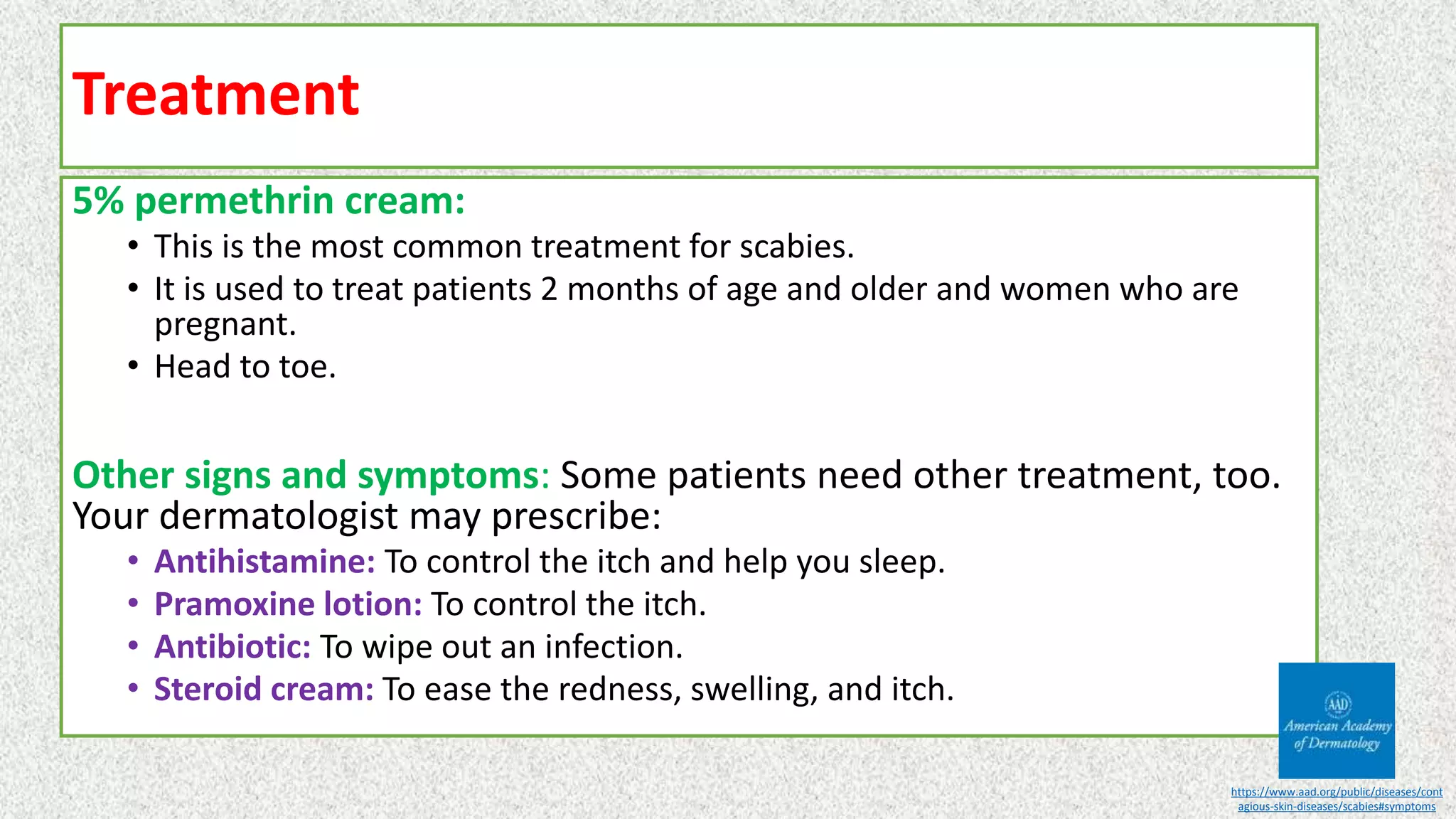 Scabies / Dermatology | PPTX