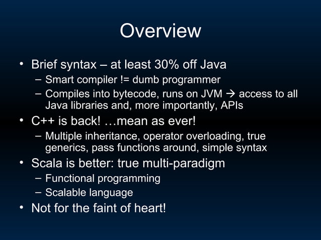 Scala - brief intro | PPT