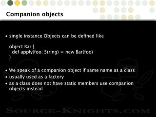 Scala: A brief tutorial | PDF