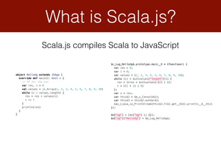 Intro to Scala.js - Scala UG Cologne | PPT
