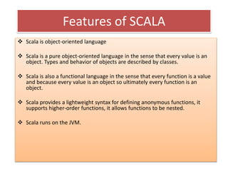 Learn scala and it's componenents learn it | PPT