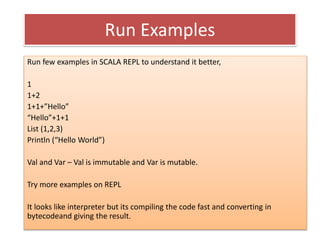 Learn scala and it's componenents learn it | PPT