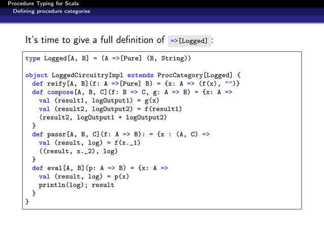 Procedure Typing for Scala | PPT