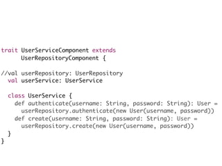 Dependency injection in Scala | PPT